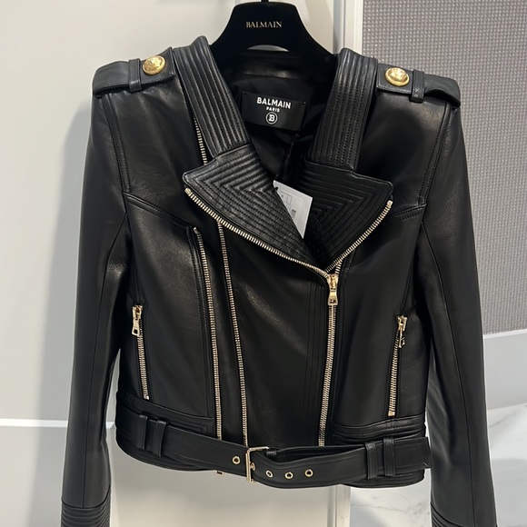 Balmain | Jackets & Coats | Balmain Leather Jacket | Poshmark